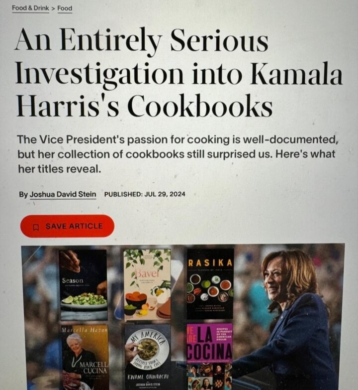 Kamala Harris Cookbooks and what they say about her